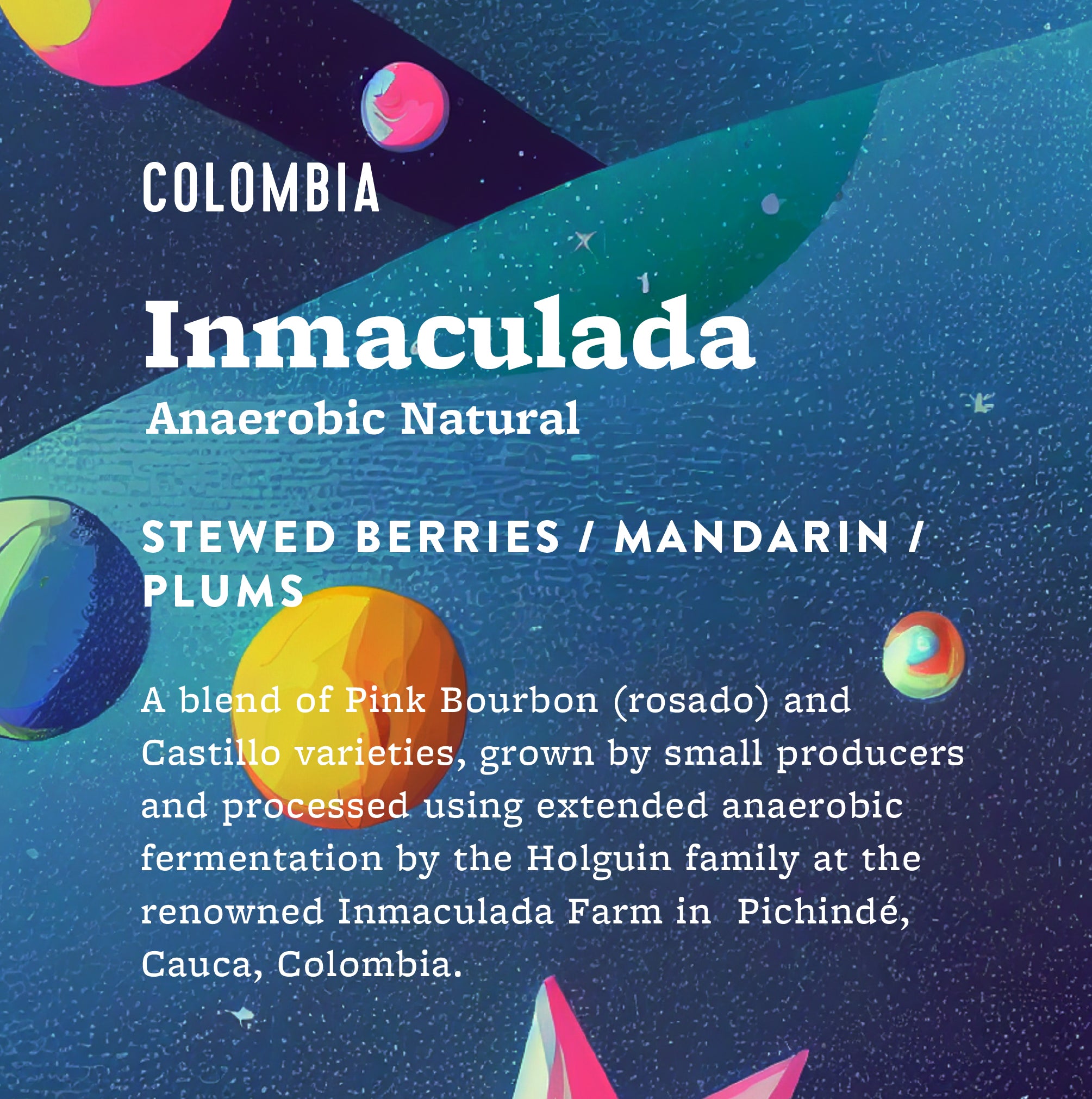 Inmaculada Anaerobic Natural Pink B. Blend – Great Circle Coffee
